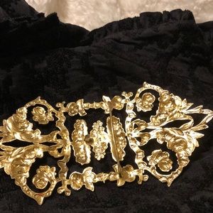 Accessories | Vintage Brass Enamel Belt Buckle | Poshmark